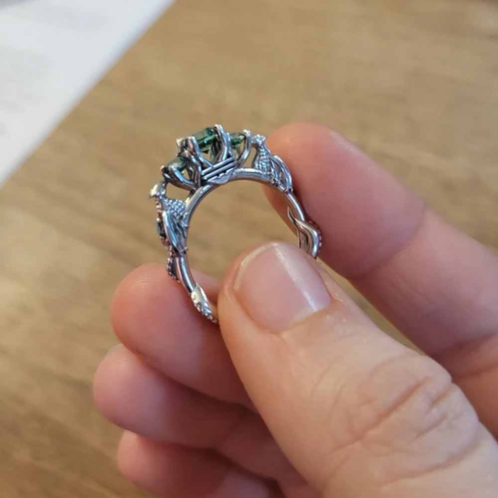 DND Dungeons and Dragons Gold Ring with 5 Gemstones Color of Your ...