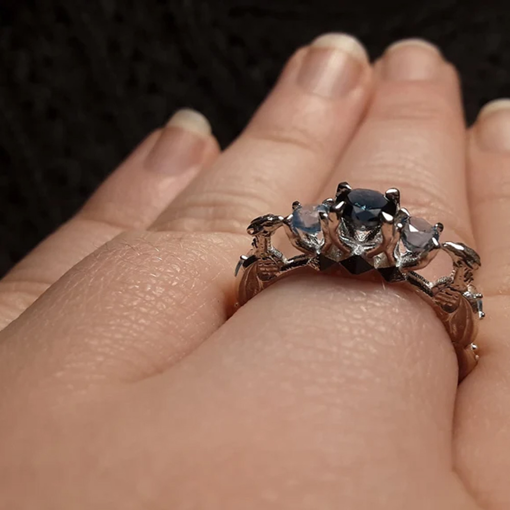 DND Dungeons and Dragons Gold Ring with 5 Gemstones Color of Your ...