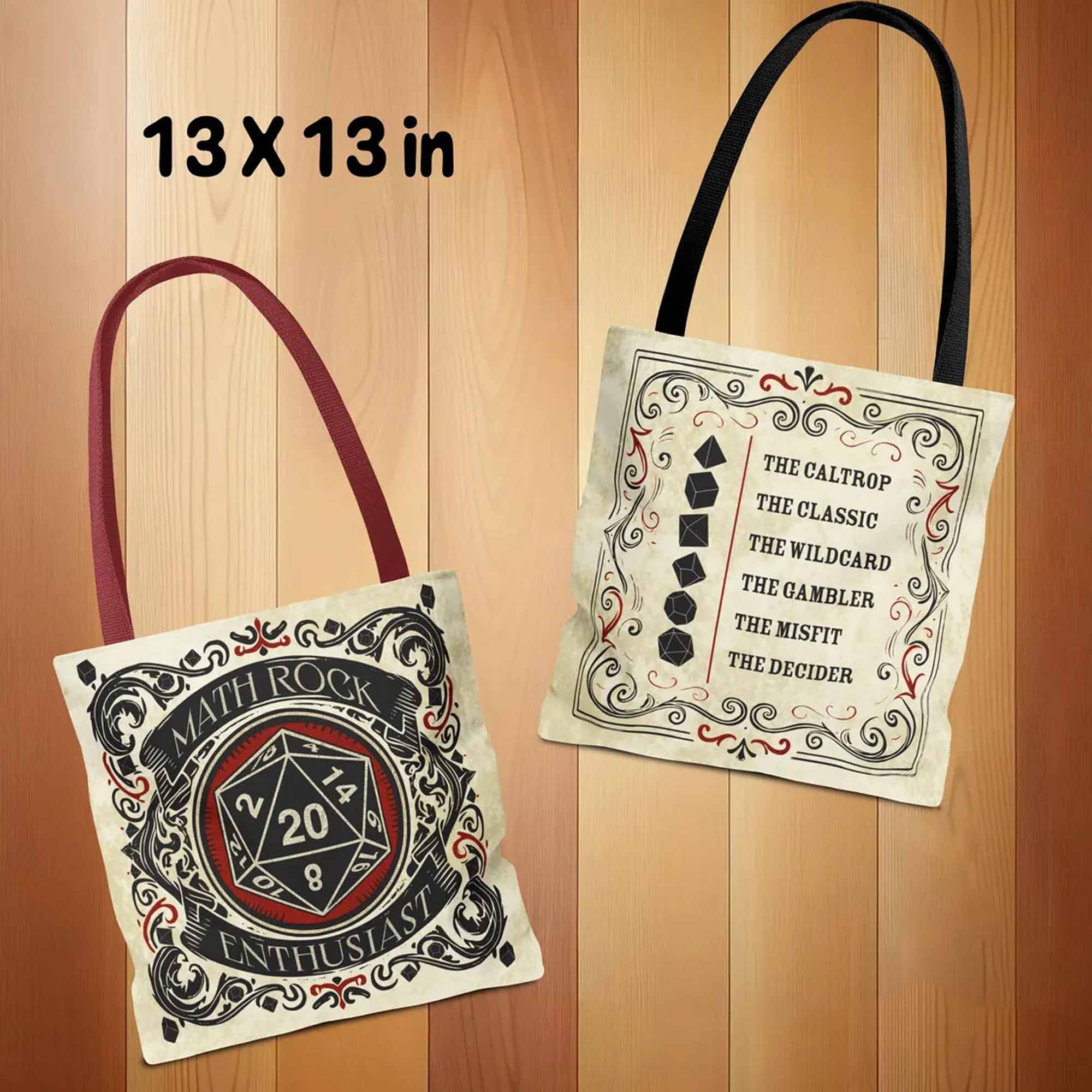 D20 Bag of Holding DND Tote Bag, TTRPG Dice Lover Shoulder Bag, Nerdy ...