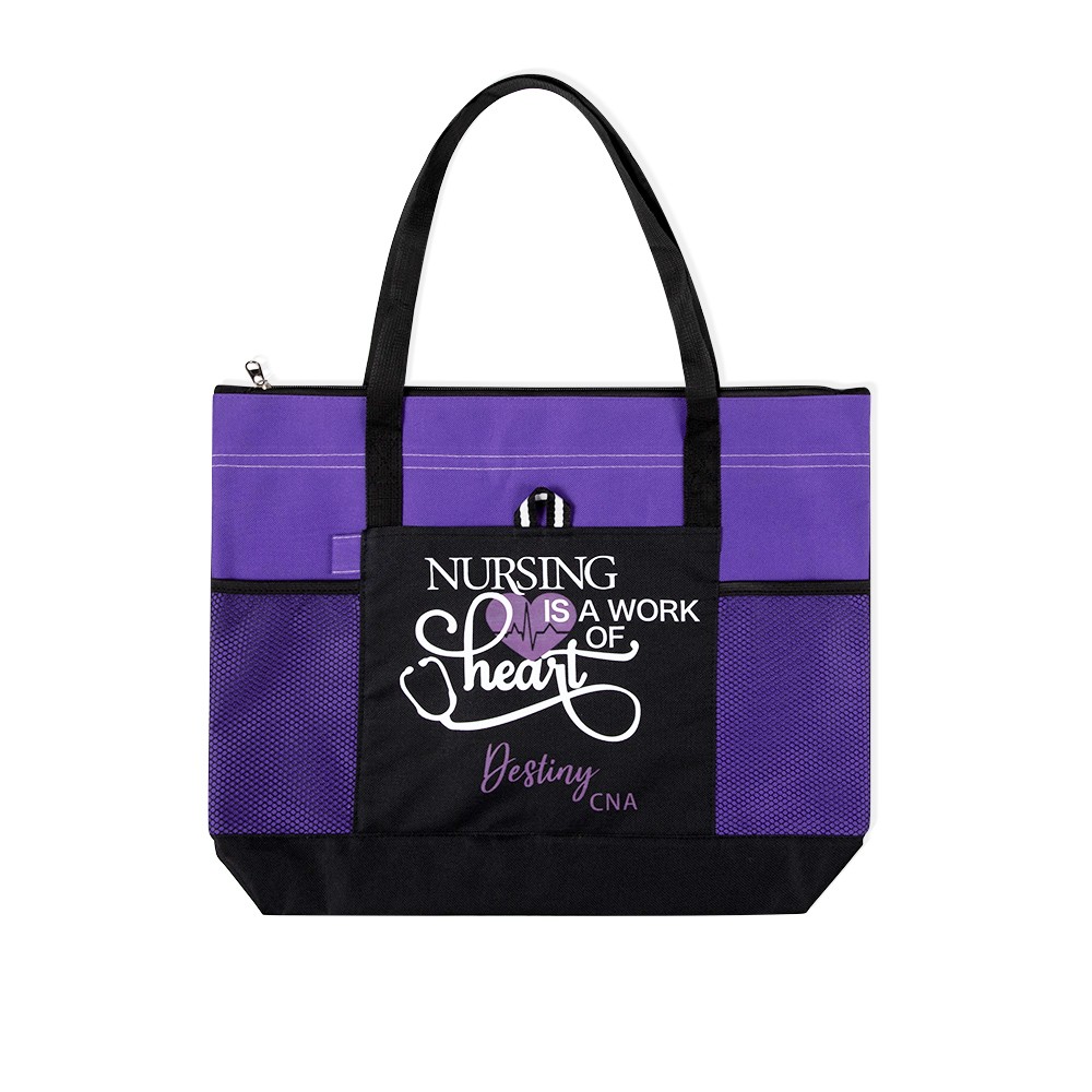 Personalized Large Nurse Tote Bag for Work, Canvas Nursing Bag with ...