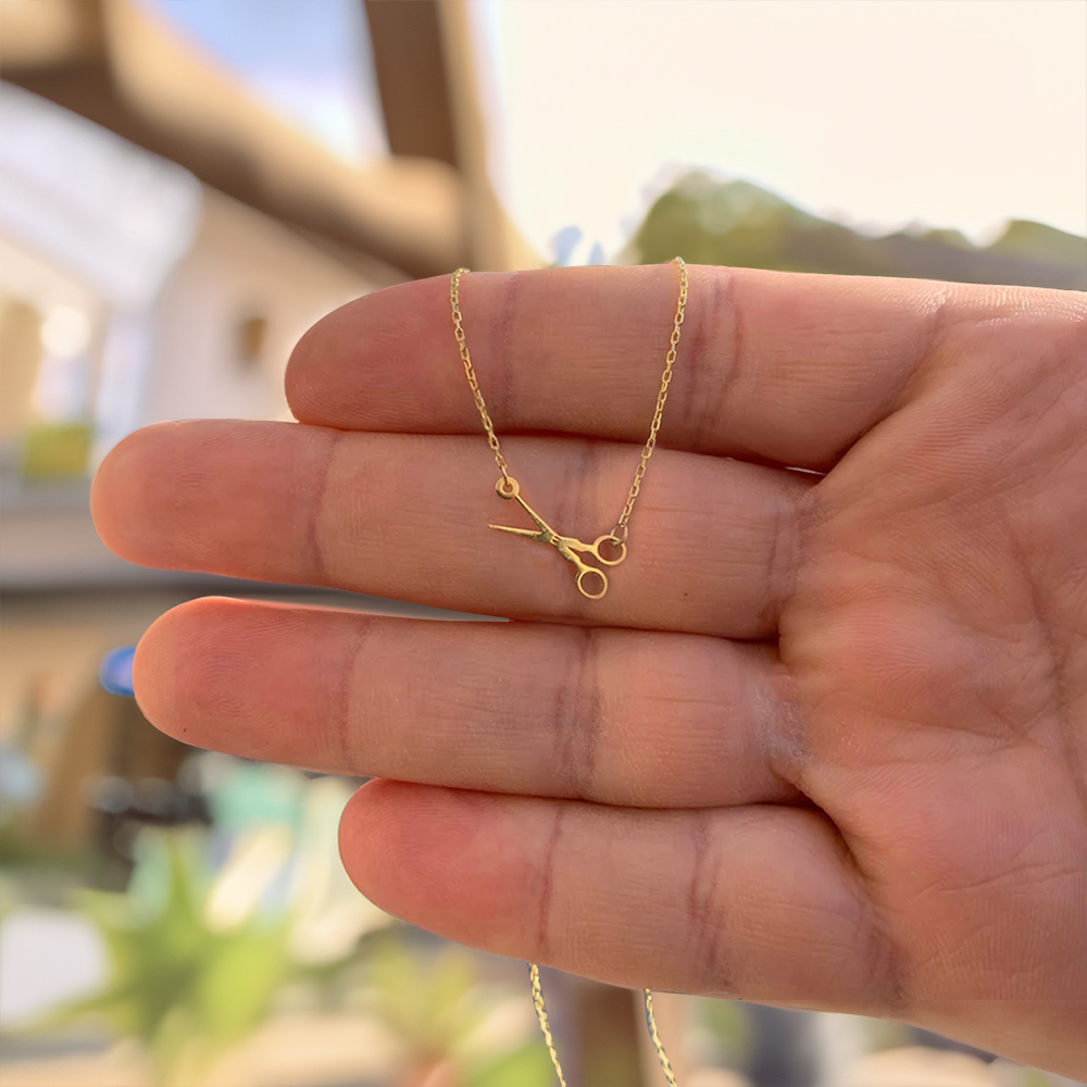 Custom Tiny Scissors Necklace, Dainty Small Scissor Necklace ...