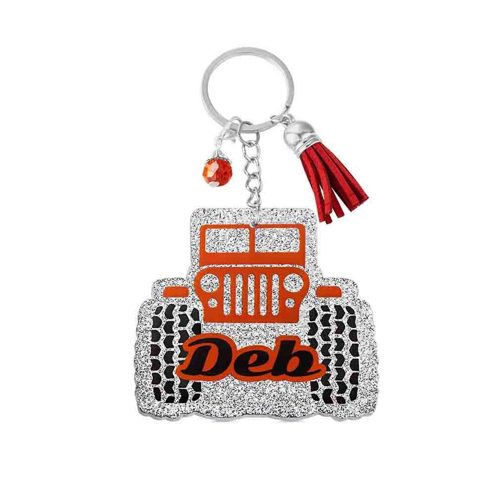 Personalized Jeep Key Chain Off Road Vehicle Keychain