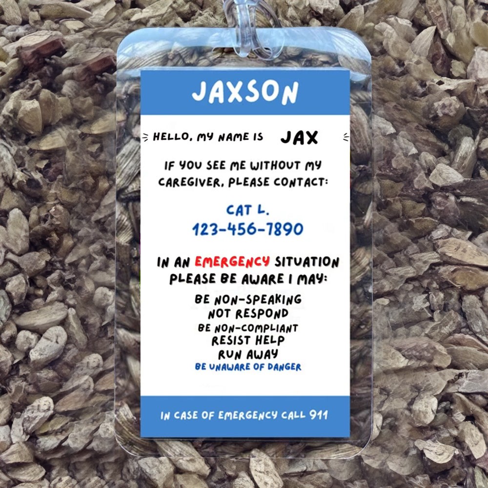 Personalized Autism Card for Communication, Autism Cards Lanyard ...