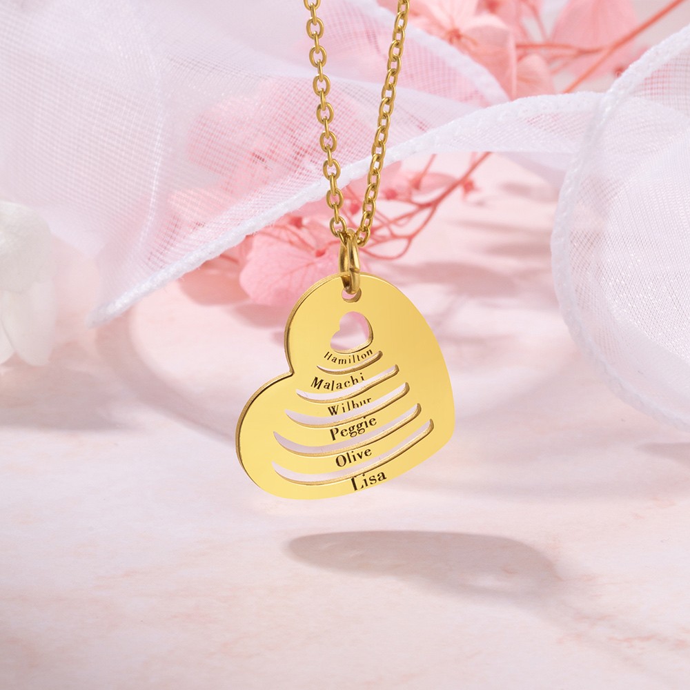 Multiple Name Necklace Family Name Necklace Personalized Children