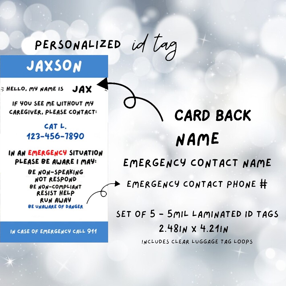 Personalized Autism Card for Communication, Autism Cards Lanyard ...