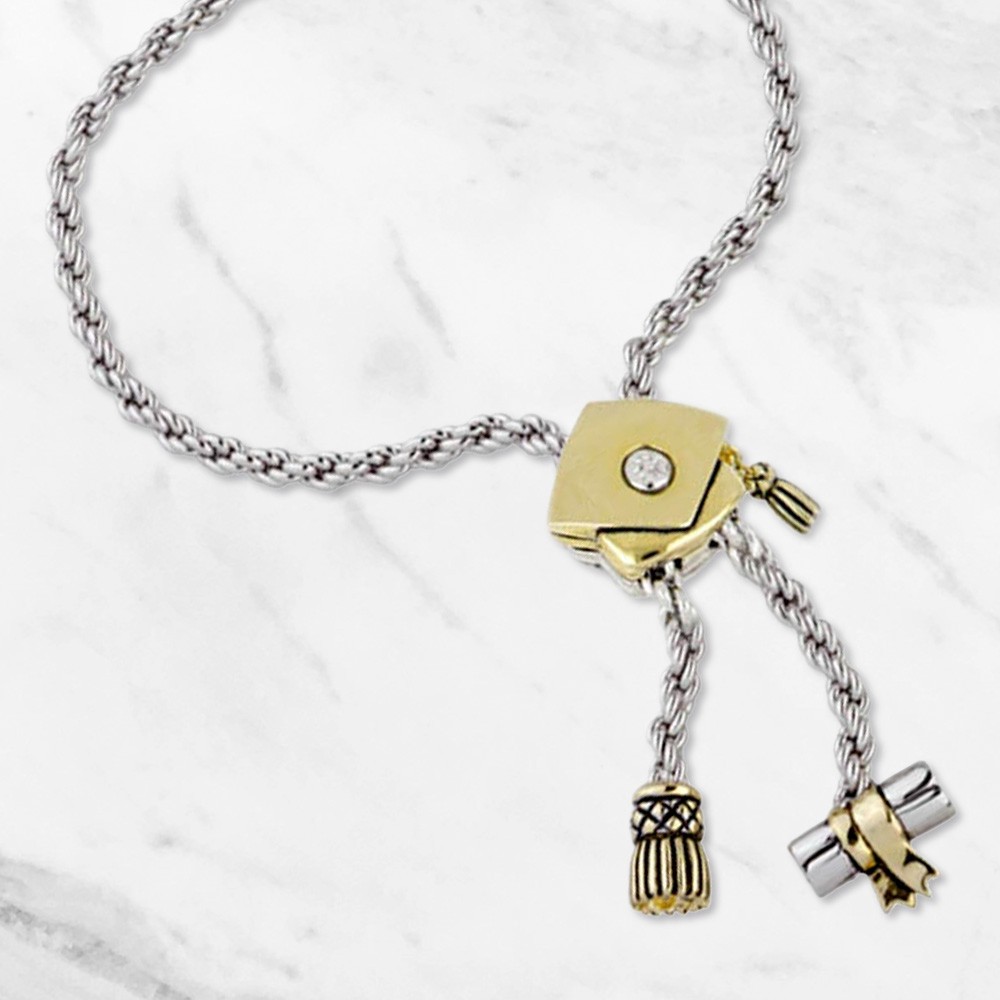 Celebration Graduation Cap Bolo Bracelet, Adjustable Bracelet, Bolo ...