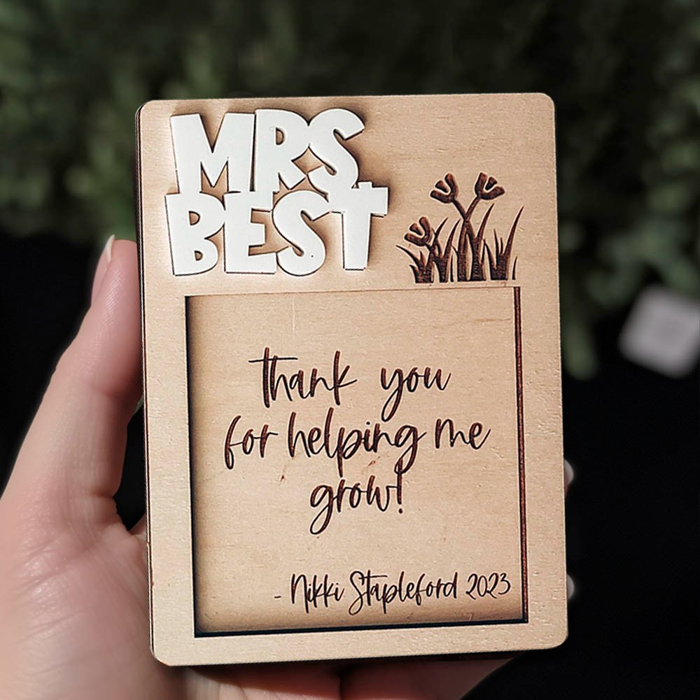 Personalized Sticky Note Holder, End of the Year Gift, Gift from ...