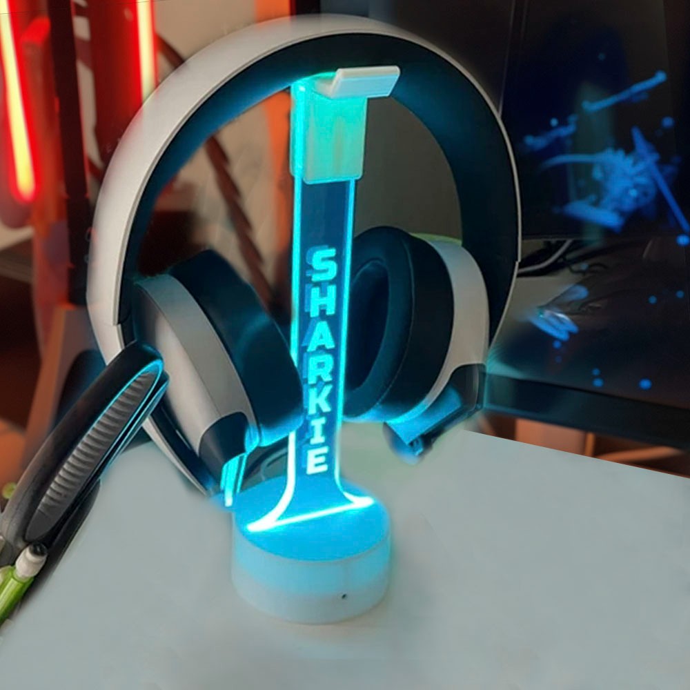 Personalisierter Kopfhörerständer, Namensanpassungsständer ...