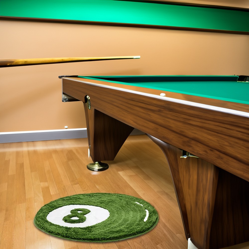 Custom 8 Ball Rug, Small Round Tufted Carpet 24/32/40 Inch, Black Rug ...