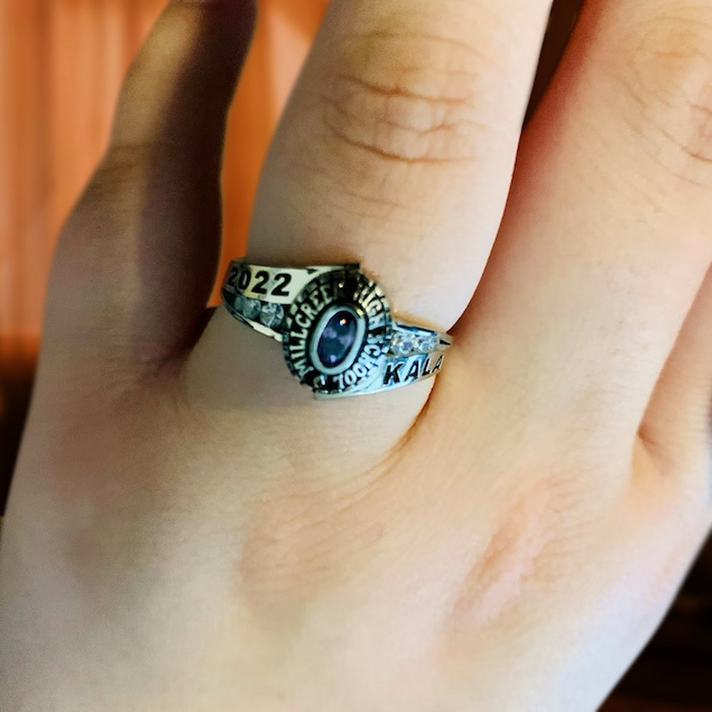 Custom School Class Ring, Jewelry for Woman, Sterling Silver High ...