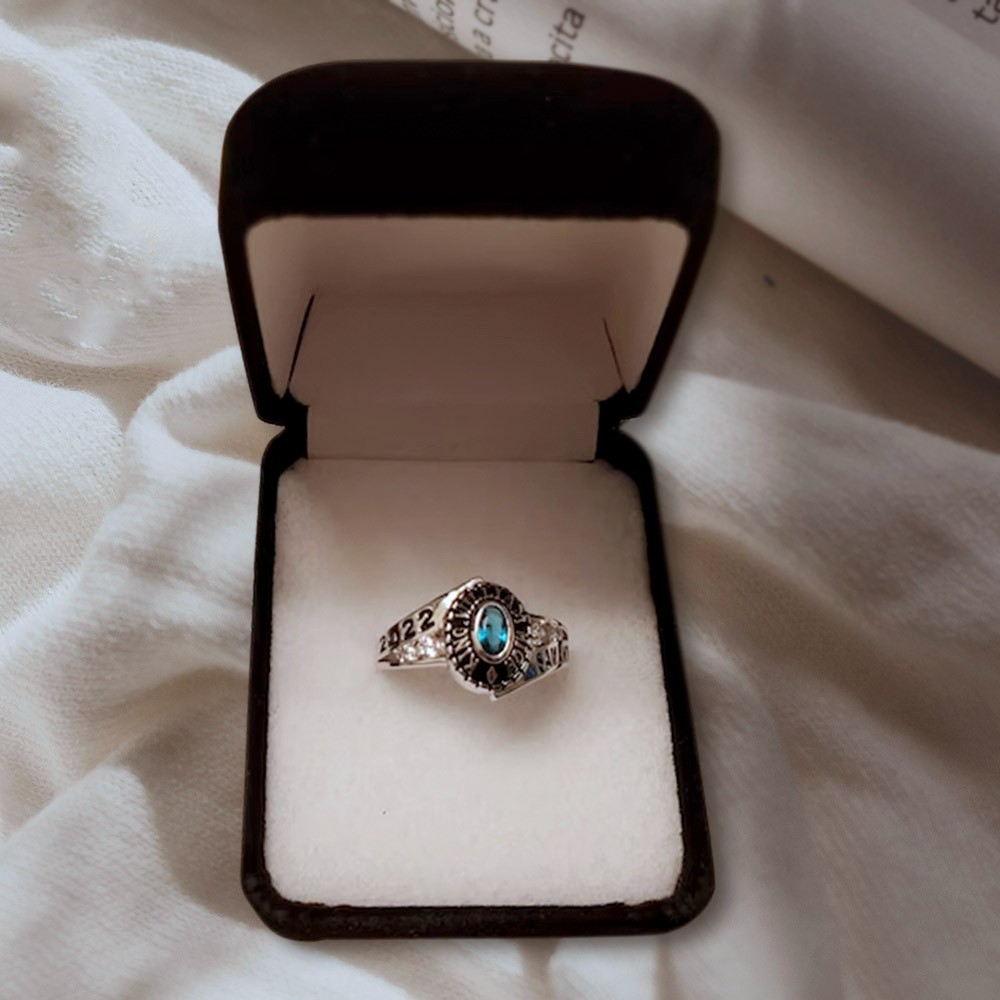 Custom School Class Ring, Jewelry for Woman, Sterling Silver High ...