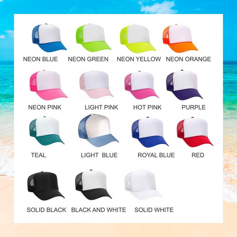 Custom Name Trucker Hat, Personalized Color Snapback Hat, Family ...