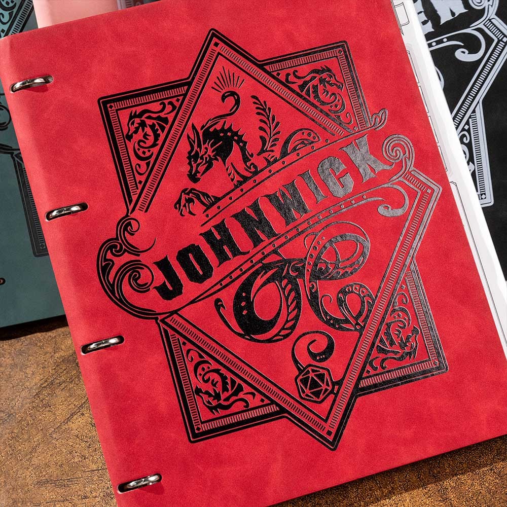 Personalized Character Sheet Storage Notebook, Leather Binder, DM gifts ...