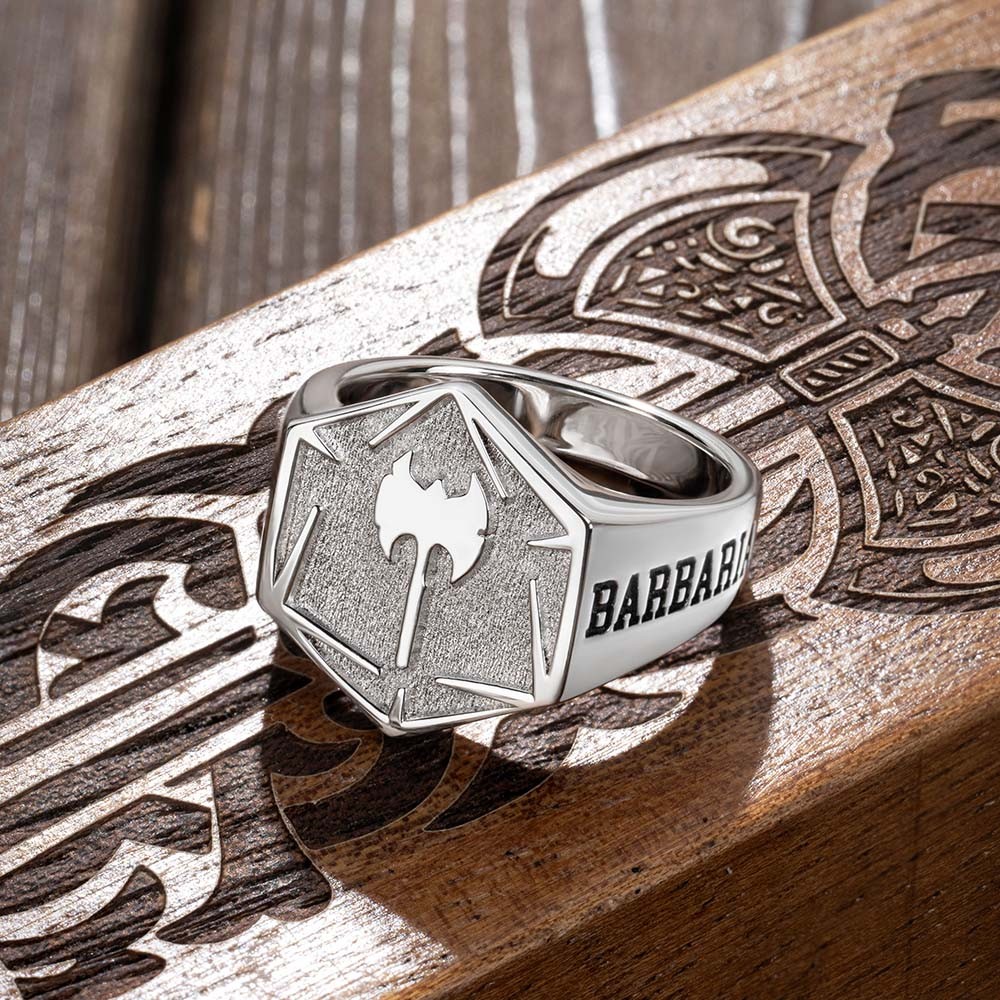 Personalized DND Classes Badge Ring, Enamel Craftsmanship, Custom Name ...