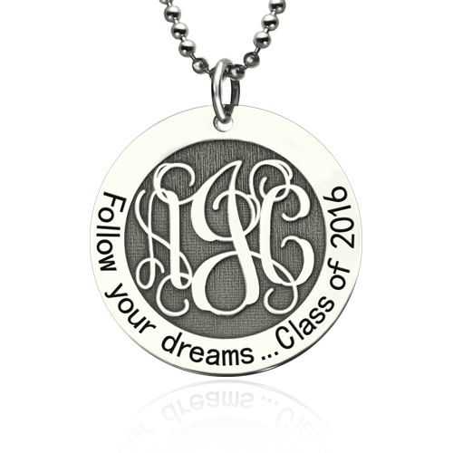 Personalized Inspirational Necklace with Monograms - GetNameNecklace