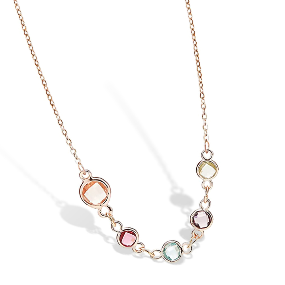 Custom Multiple Birthstone Necklace, Mother and Child Necklace Family ...