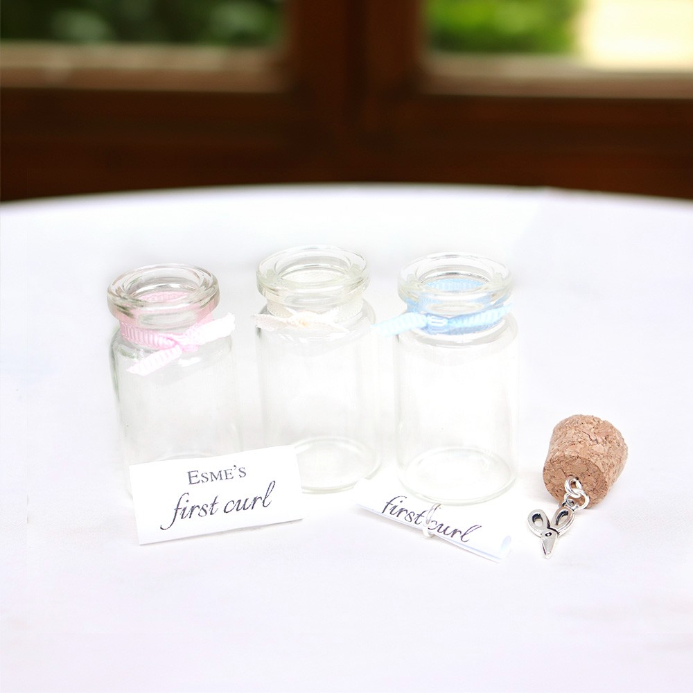 Custom Name First Curl Keepsake, Lock of Hair Keepsake with Scissors ...