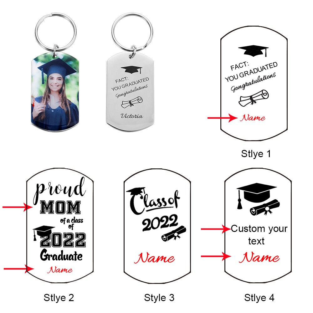 Graduation Keychain Stainless Steel Class Of 2022 Graduate Pendant ...