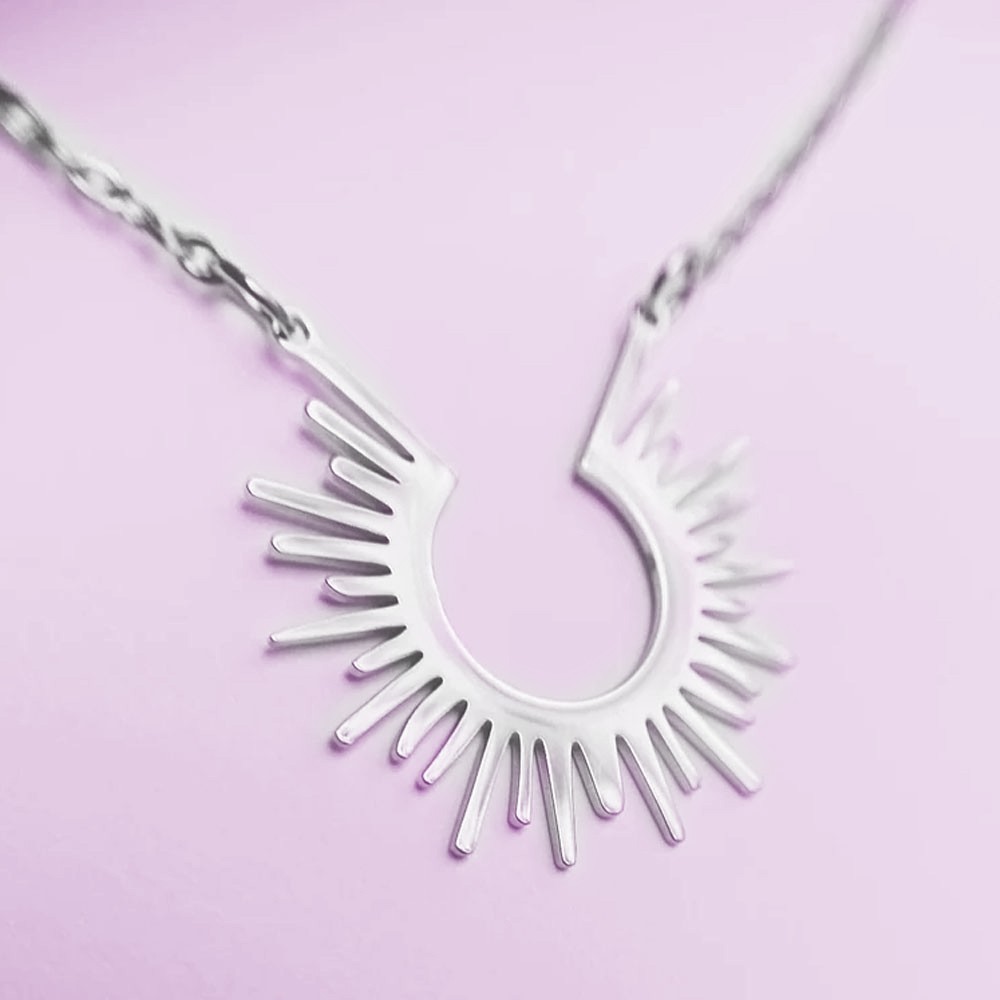 Collar con colgante de sol con mensaje inspirador, eres mi sol, joyas ...