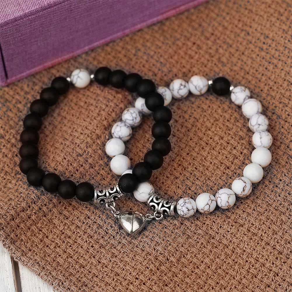 Juego De 2 Pulseras Magn ticas Para Parejas Pulsera De Cuentas De Juego De 2 Pulseras Magn ticas Para Parejas Pulsera De Cuentas De