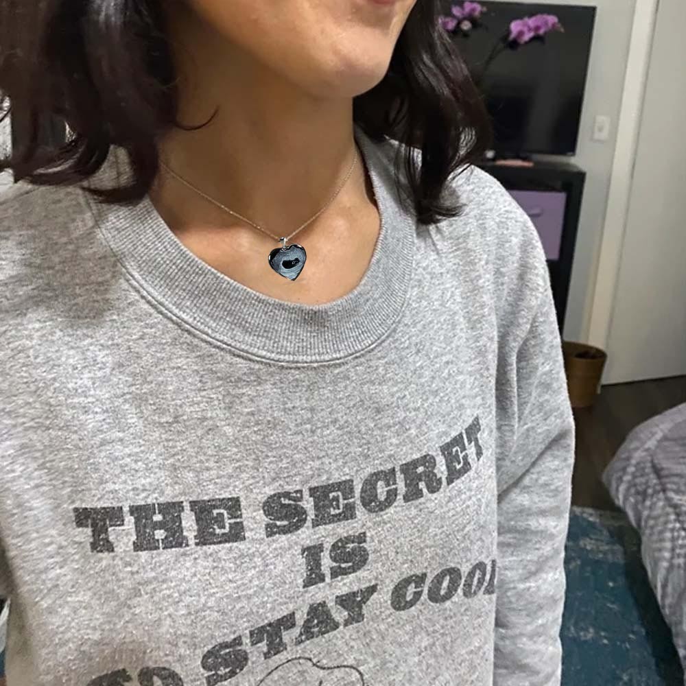 Collier coeur de fausse couche gravé sur mesure, bijoux de perte de ...