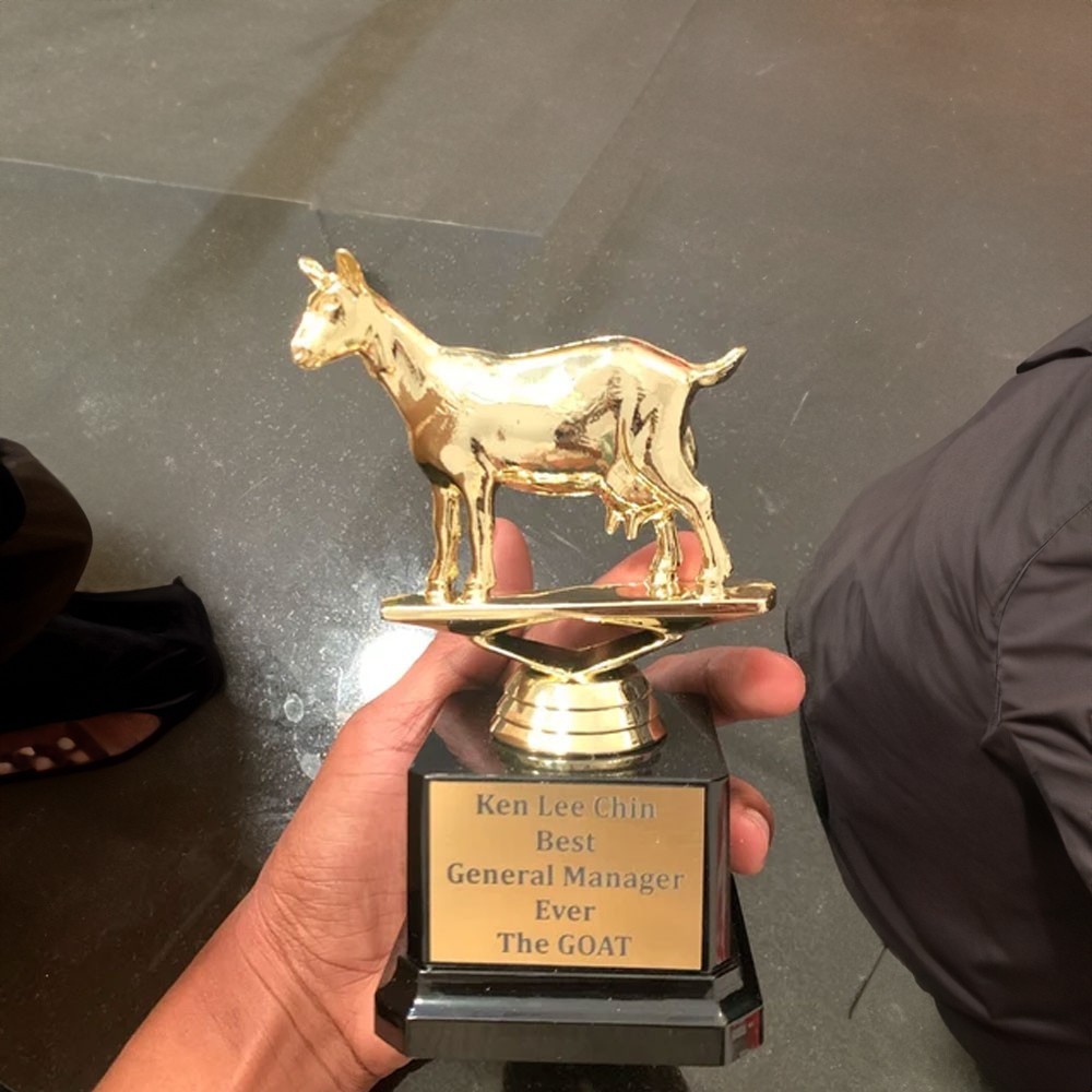 Personalized GOAT Trophy, Custom Funny Engraved Appreciation Trophy, G ...