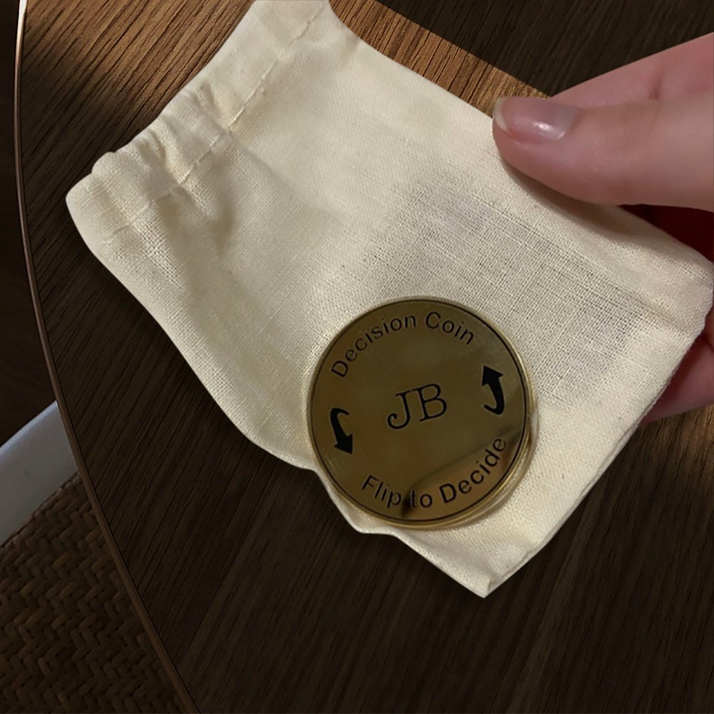 Personalized Flip to Decide Coin, Decision Coin, Custom Engraved Brass ...