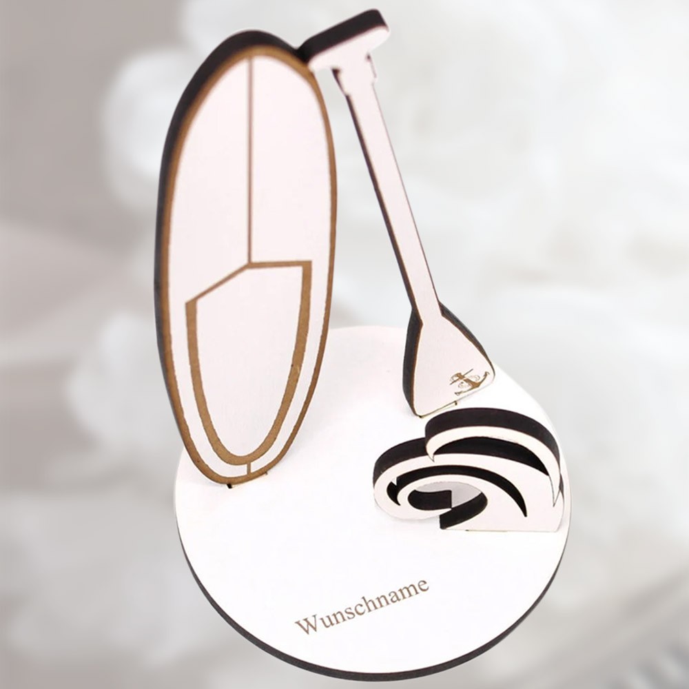 Personalized Stand-Up Paddling Wooden Money Holder, Custom Engraved ...