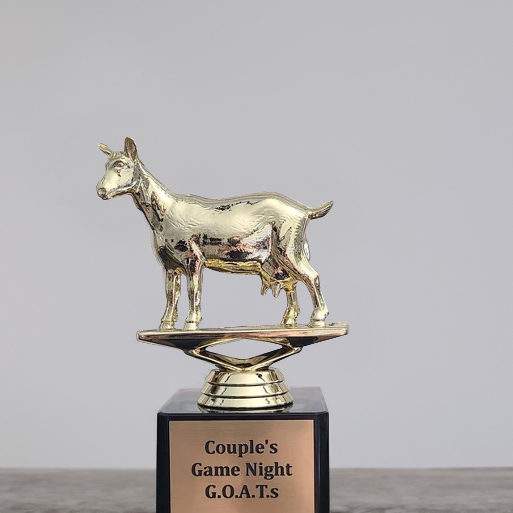 Personalized GOAT Trophy, Custom Funny Engraved Appreciation Trophy, G ...