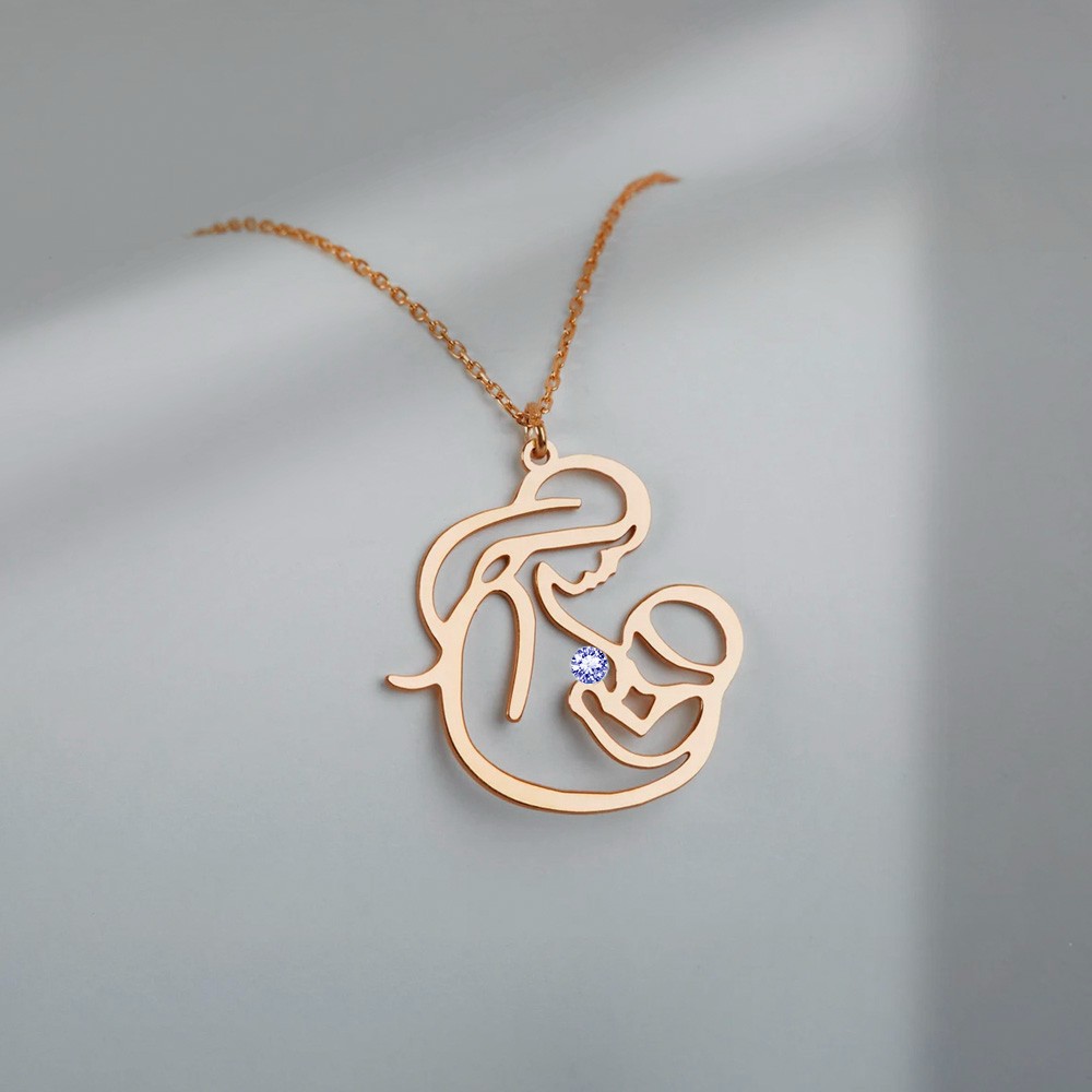Collier personnalisé mère et enfant, collier en laiton/argent sterling ...