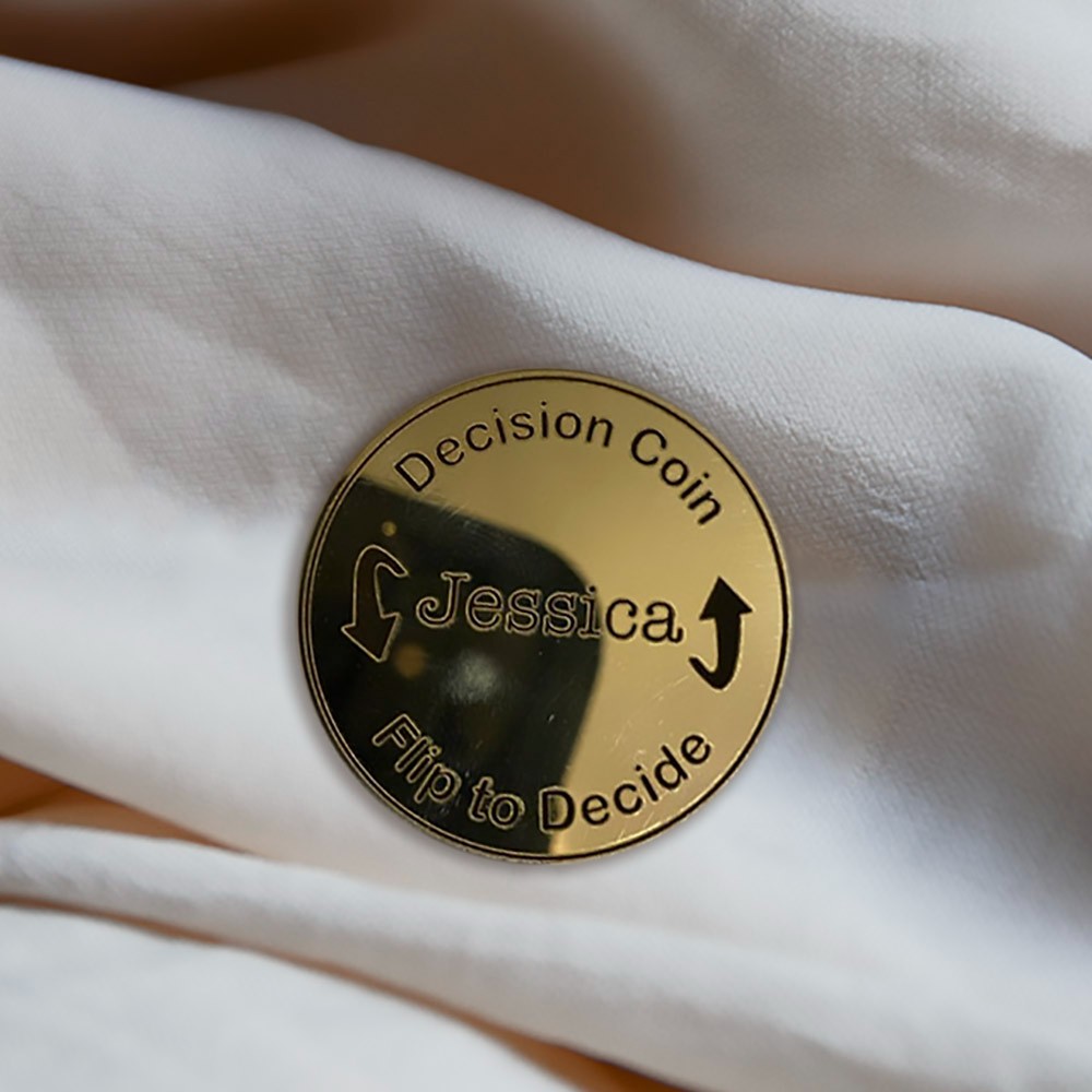 Personalized Flip to Decide Coin, Decision Coin, Custom Engraved Brass ...