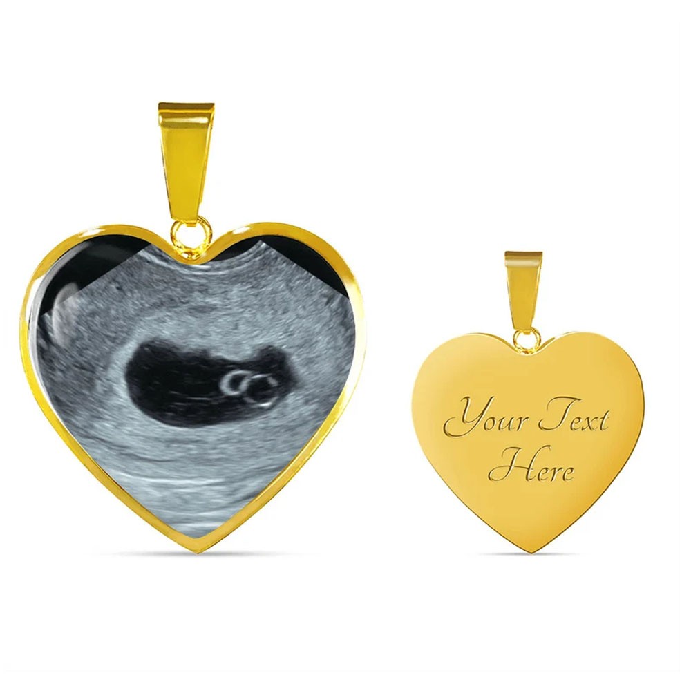 Collier coeur de fausse couche gravé sur mesure, bijoux de perte de ...