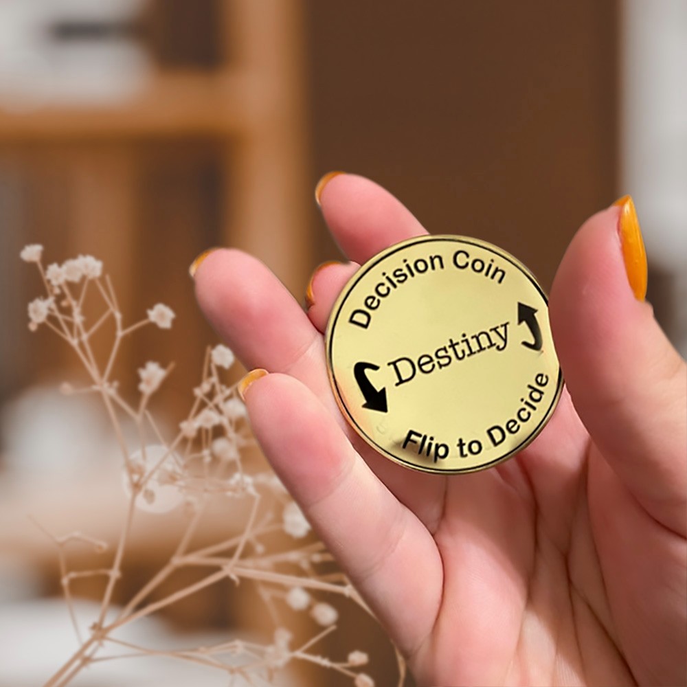 Personalized Flip to Decide Coin, Decision Coin, Custom Engraved Brass ...