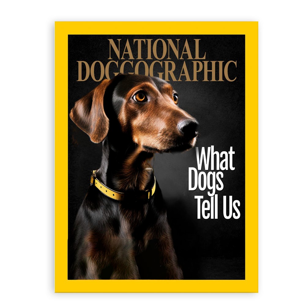 Personalized Name Pet Portrait Poster, Pet Magazine Covers, Custom Dog ...