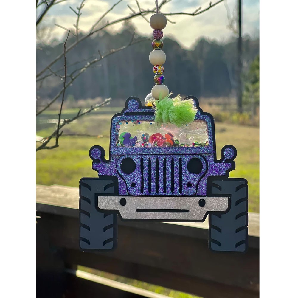 Personalized Name Duck Jeep Car Charm, Custom Paint Finish Jeep Car ...