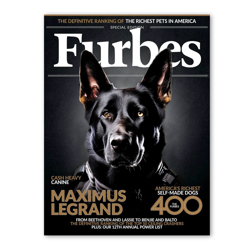 Personalized Name Pet Portrait Poster, Pet Magazine Covers, Custom Dog ...