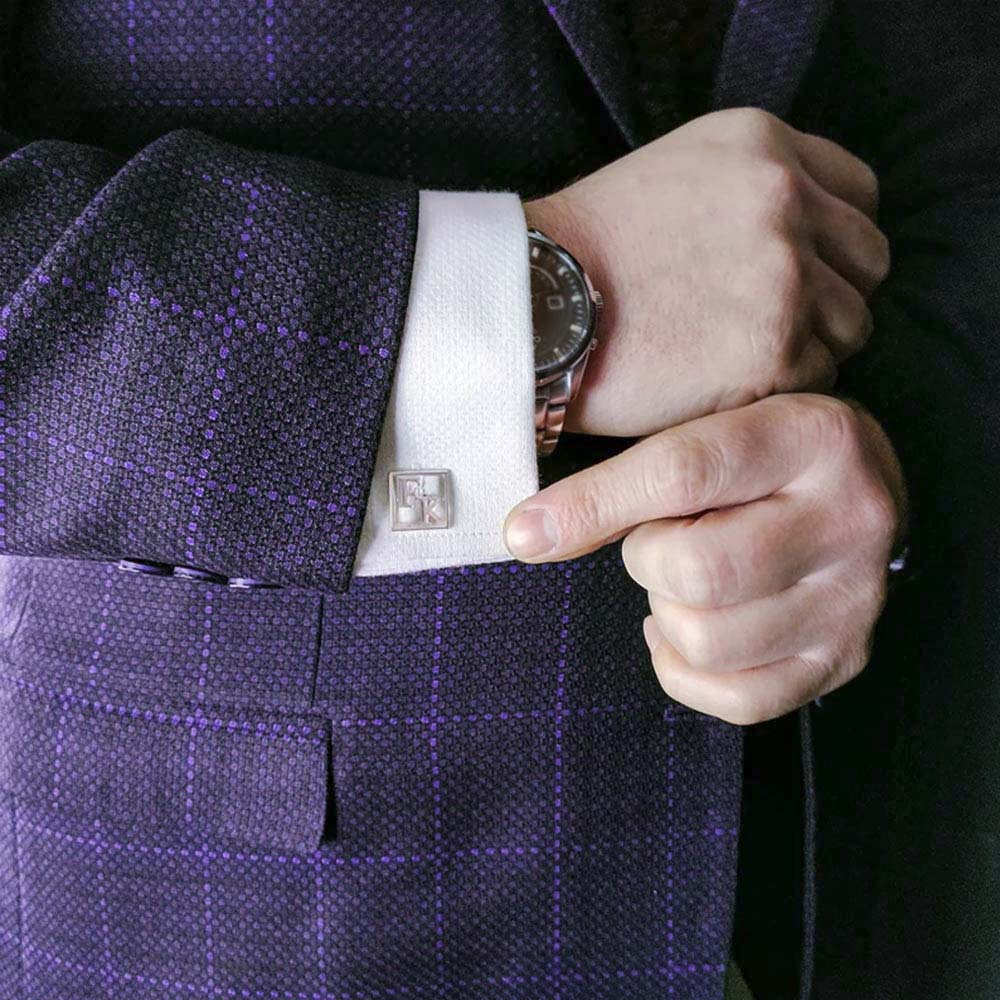 Personalized Minimalist Monogram Cufflinks, Initials Cufflinks ...