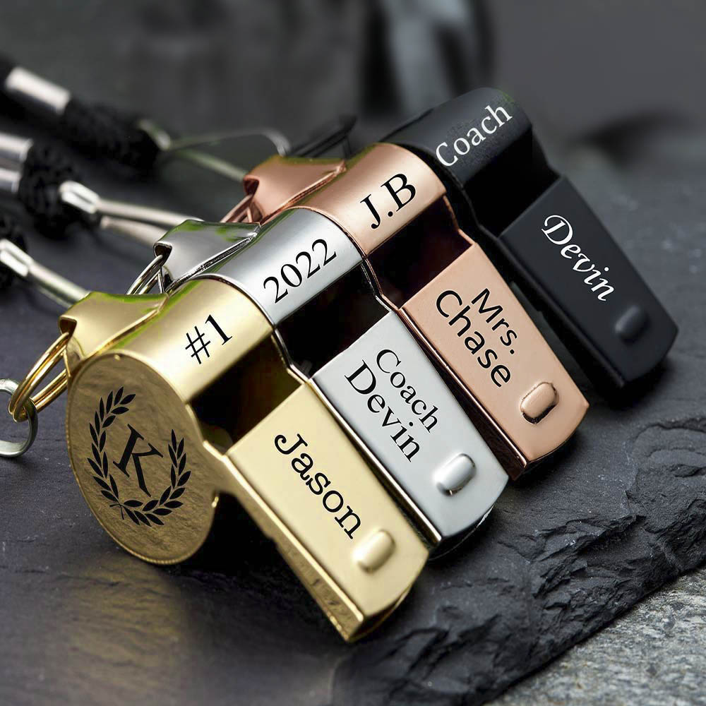 Personalized Whistle Necklaces, Engraved Stainless Steel Whistle ...